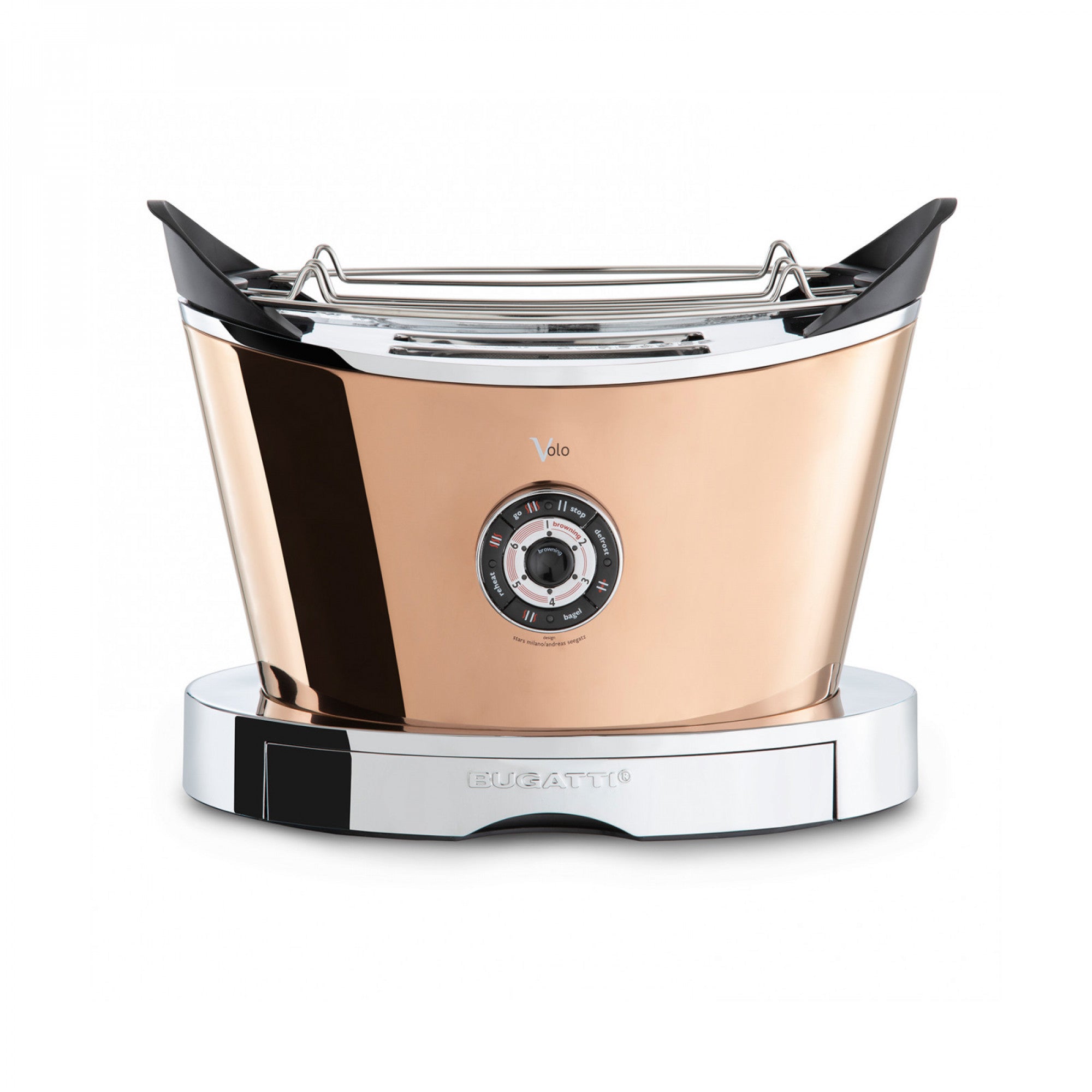 Volo Toaster Rose Gold by Casa Bugatti on Luxxdesign.com