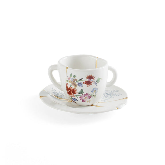 Kintsugi Coffee Cup & Saucer 03 by Seletti on Luxxdesign.com