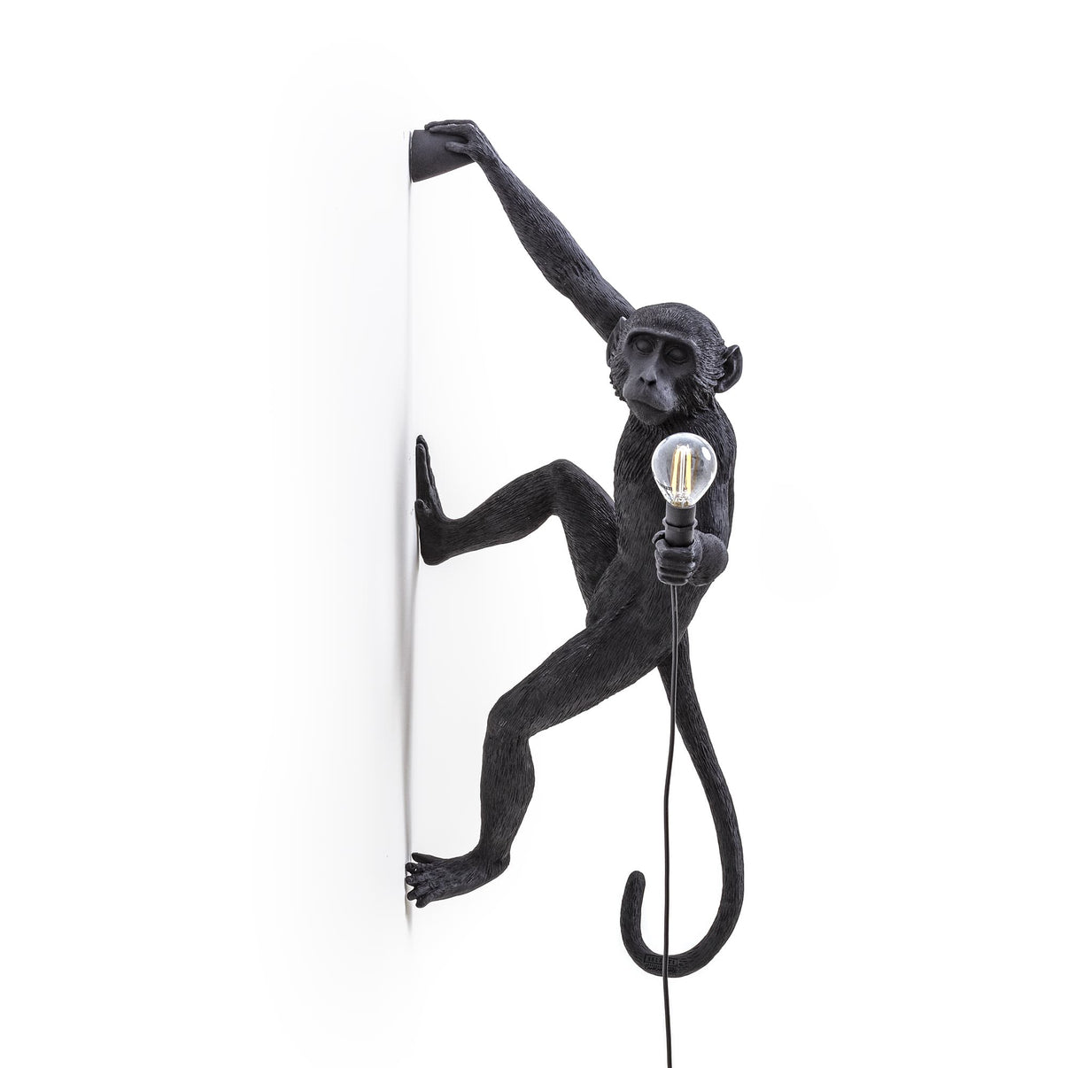 Monkey Black Lamp Hanging Version by Seletti on Luxxdesign.com