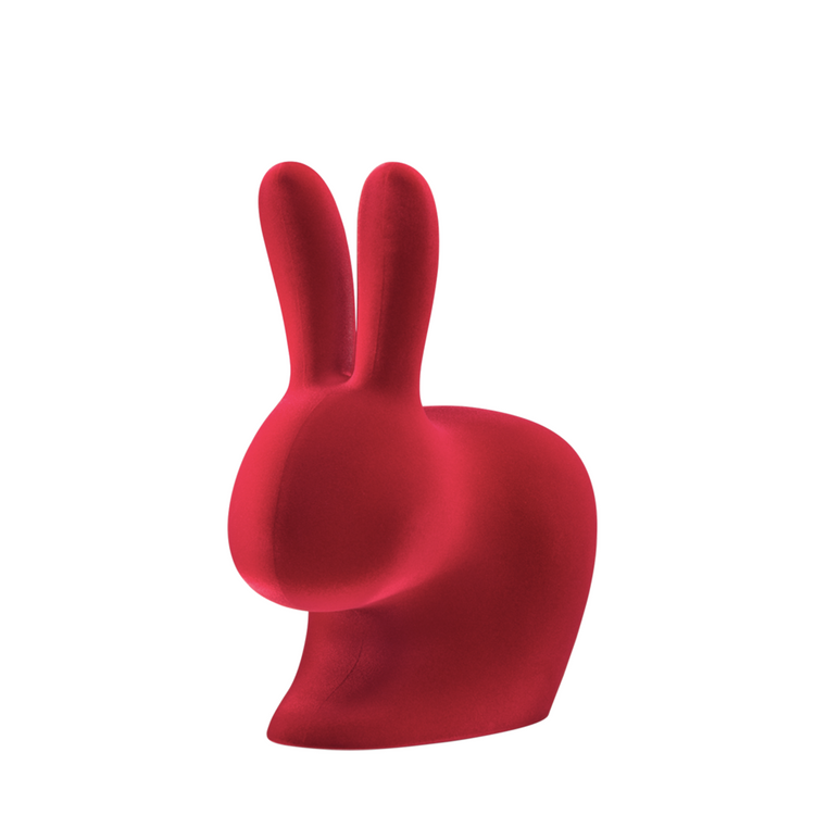 Rabbit chair velvet finish by Qeeboo on Luxxdesign.com