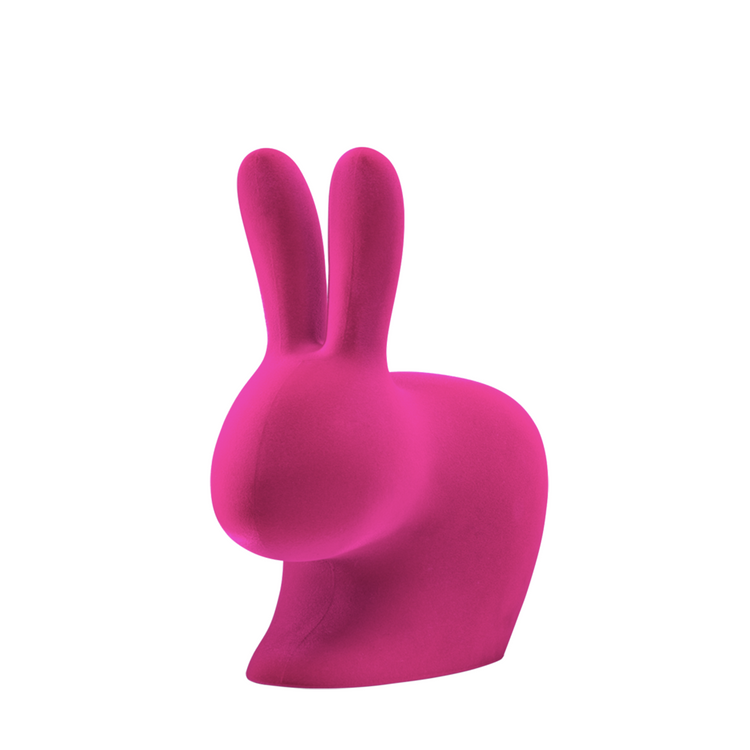 Rabbit chair velvet finish by Qeeboo on Luxxdesign.com