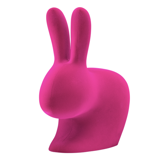 Rabbit chair velvet finish by Qeeboo on Luxxdesign.com