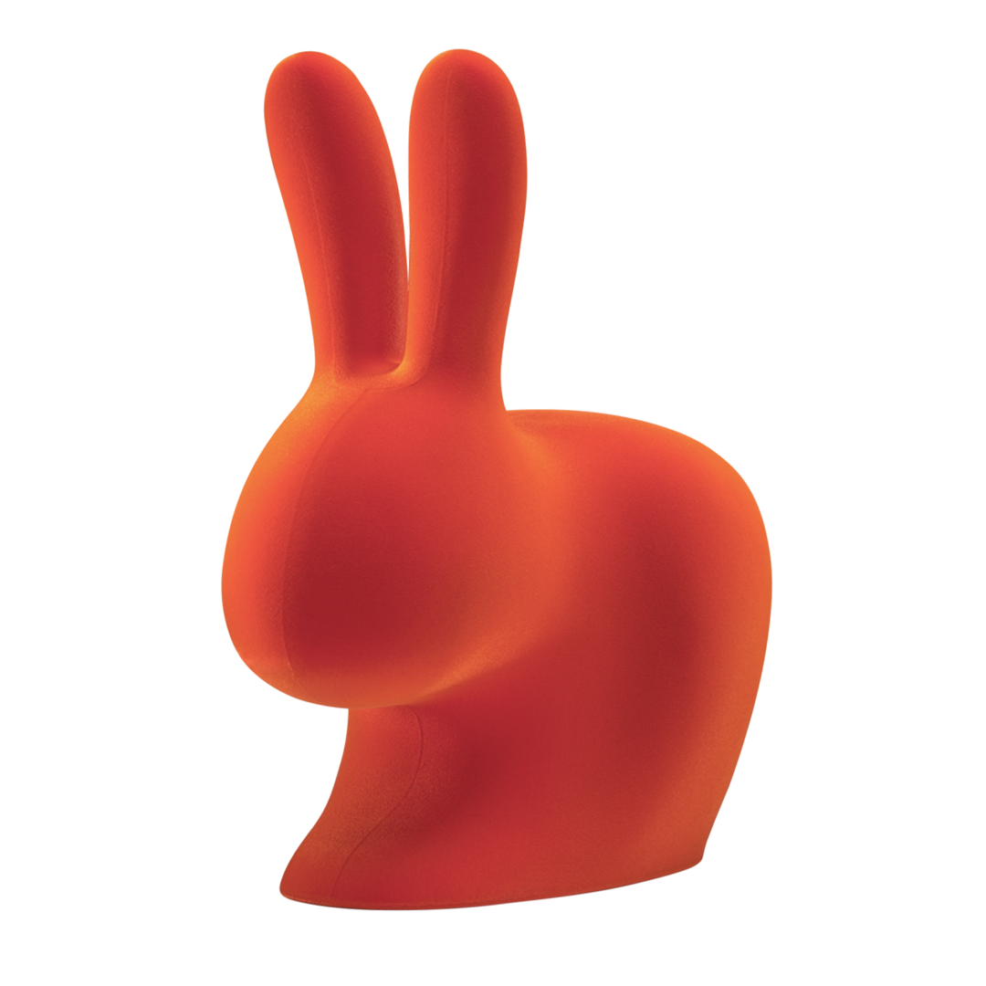 Rabbit chair velvet finish by Qeeboo on Luxxdesign.com