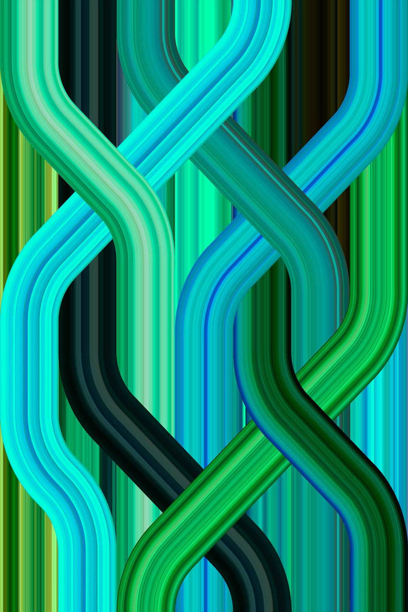 Carpet Wave Green Rectangular by Qeeboo on Luxxdesign.com