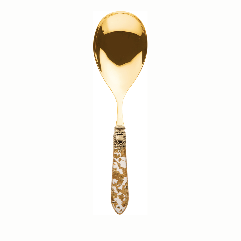 Oxford Antique Gold Rice Serving Spoon by Casa Bugatti on Luxxdesign ...