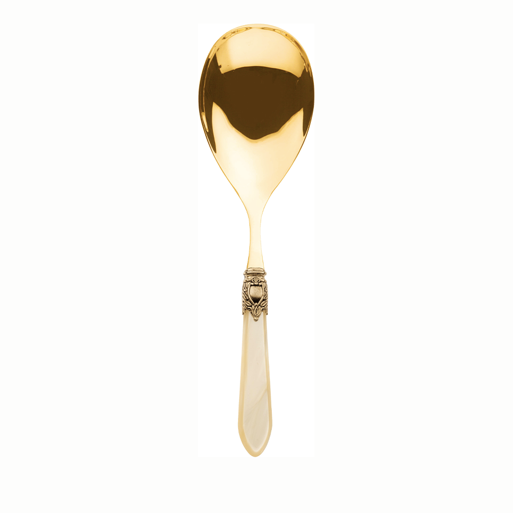 Oxford Antique Gold Rice Serving Spoon by Casa Bugatti on Luxxdesign ...